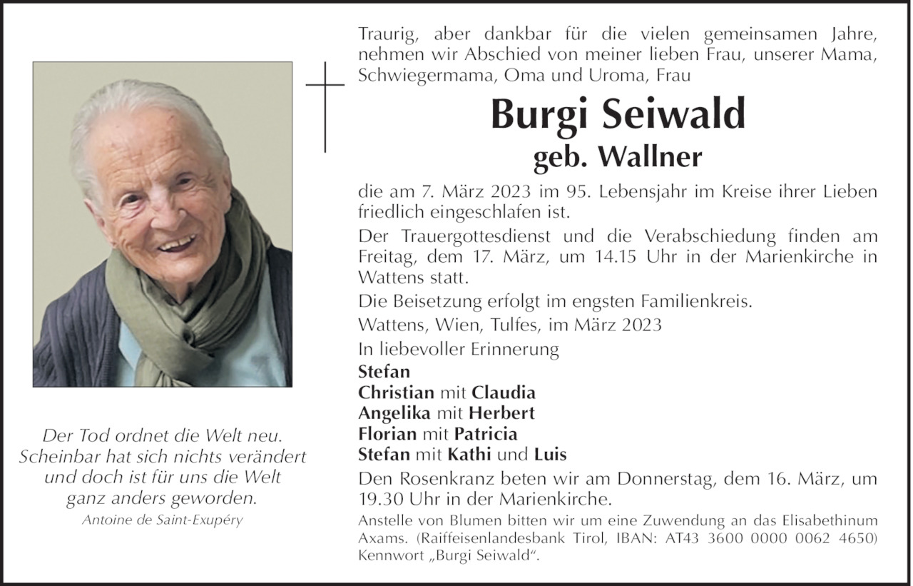 undefined von Burgi Seiwald vom 07.03.2023 | Tiroler Tageszeitung