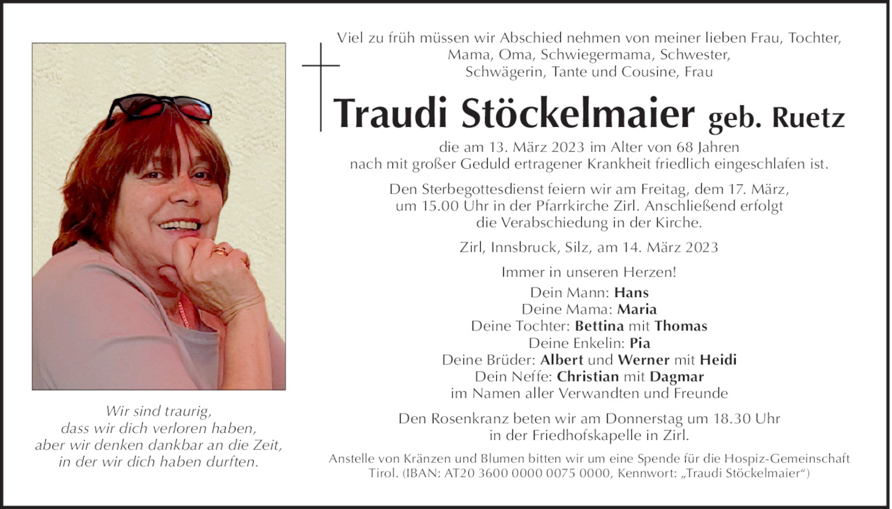 undefined von Traudi Stöckelmaier vom 13.03.2023 | Tiroler Tageszeitung