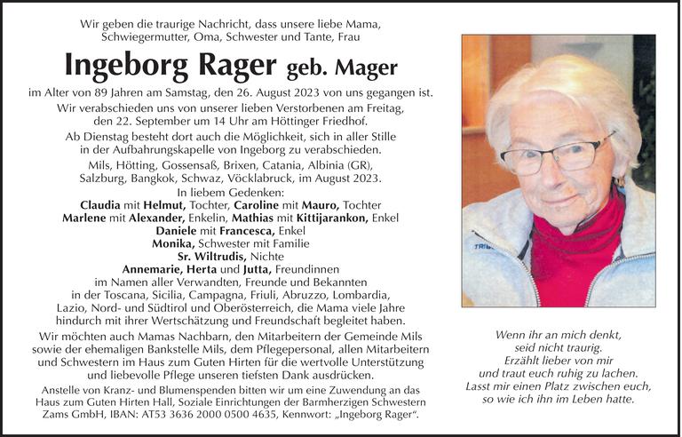 undefined von Ingeborg Rager vom 26.08.2023 | Tiroler Tageszeitung