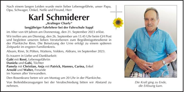 undefined von Karl Schmiderer vom 21.09.2023 | Tiroler Tageszeitung