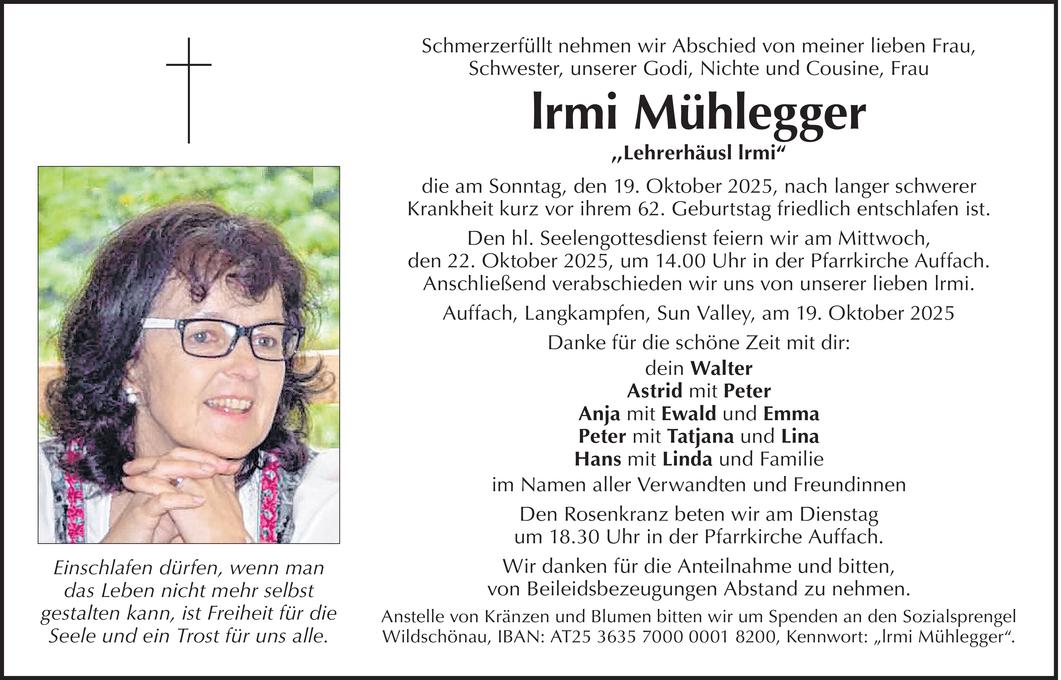 undefined von Irmi Mühlegger vom 19.10.2025 | Tiroler Tageszeitung